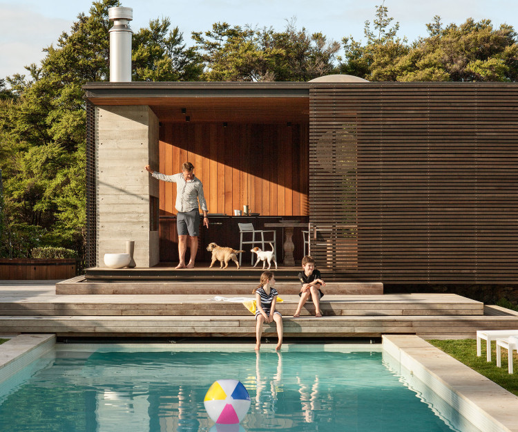 A pool house with a difference