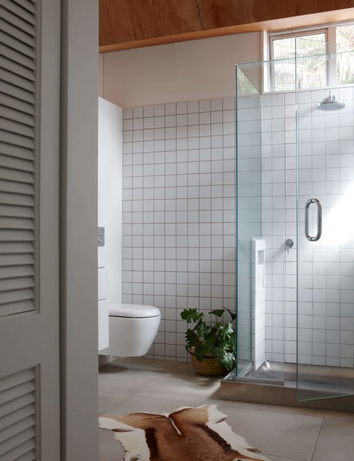A large bathroom is split in two to make an ensuite