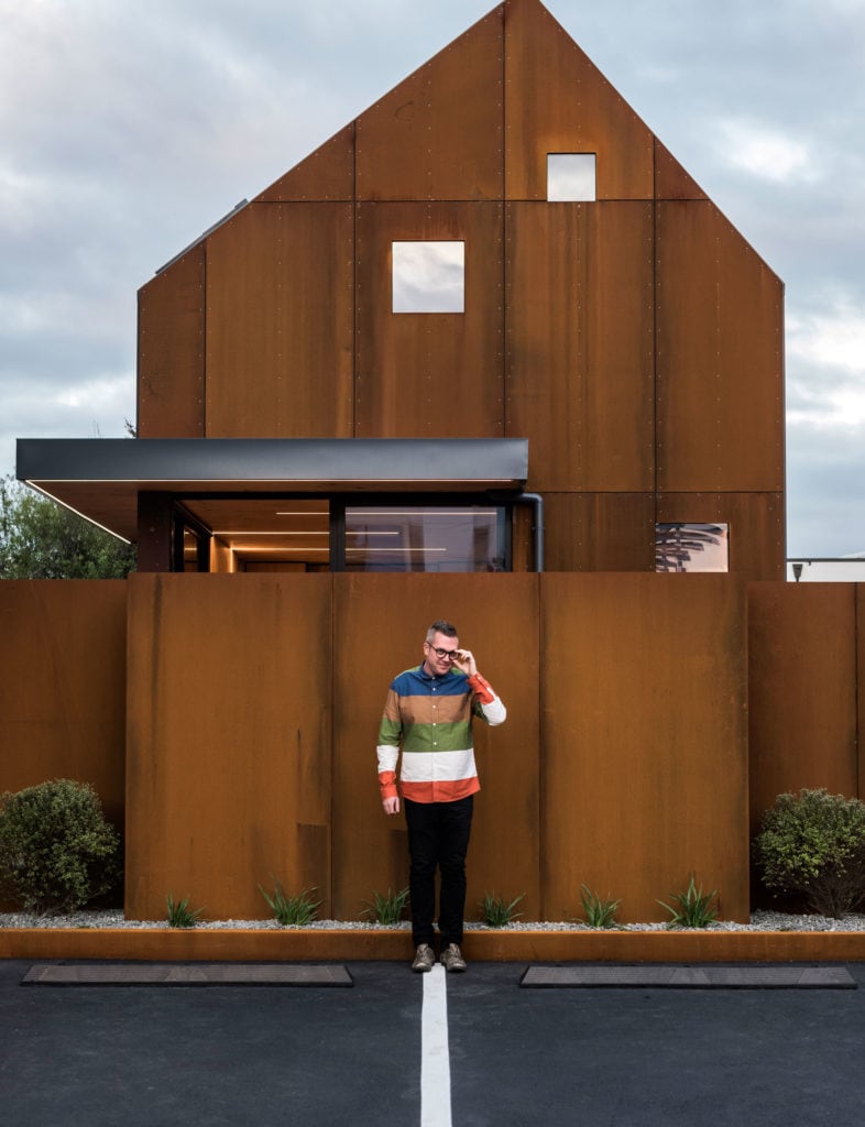 Two compact homes squeeze into a tiny Christchurch site