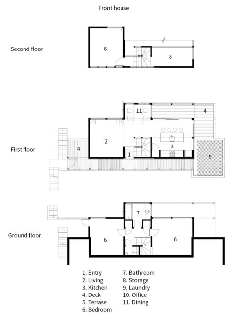 How two Wellington couples built a house each on a difficult sloping site