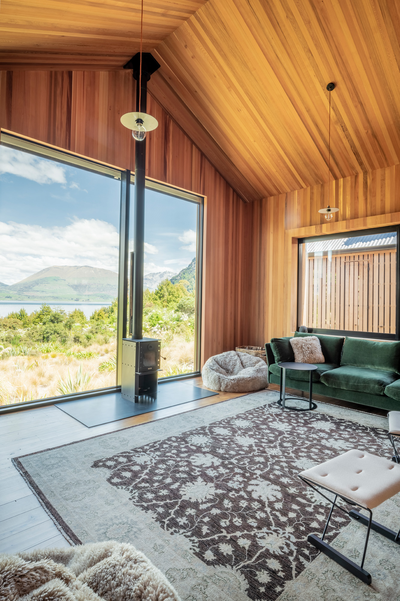 A distinctive series of gables graces the shores of Lake Wakatipu
