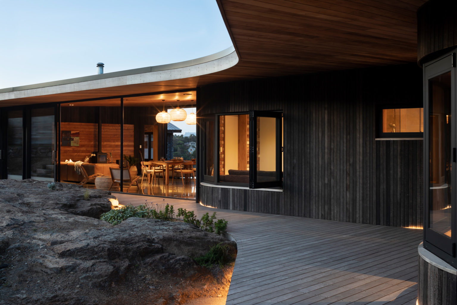 A Christchurch home designed around a rock formation | South by ...